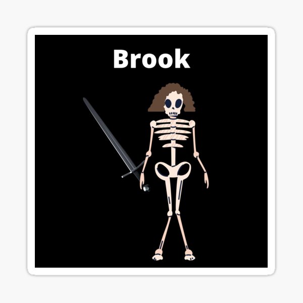 "Brook One Piece" Sticker by Dom-Sells | Redbubble