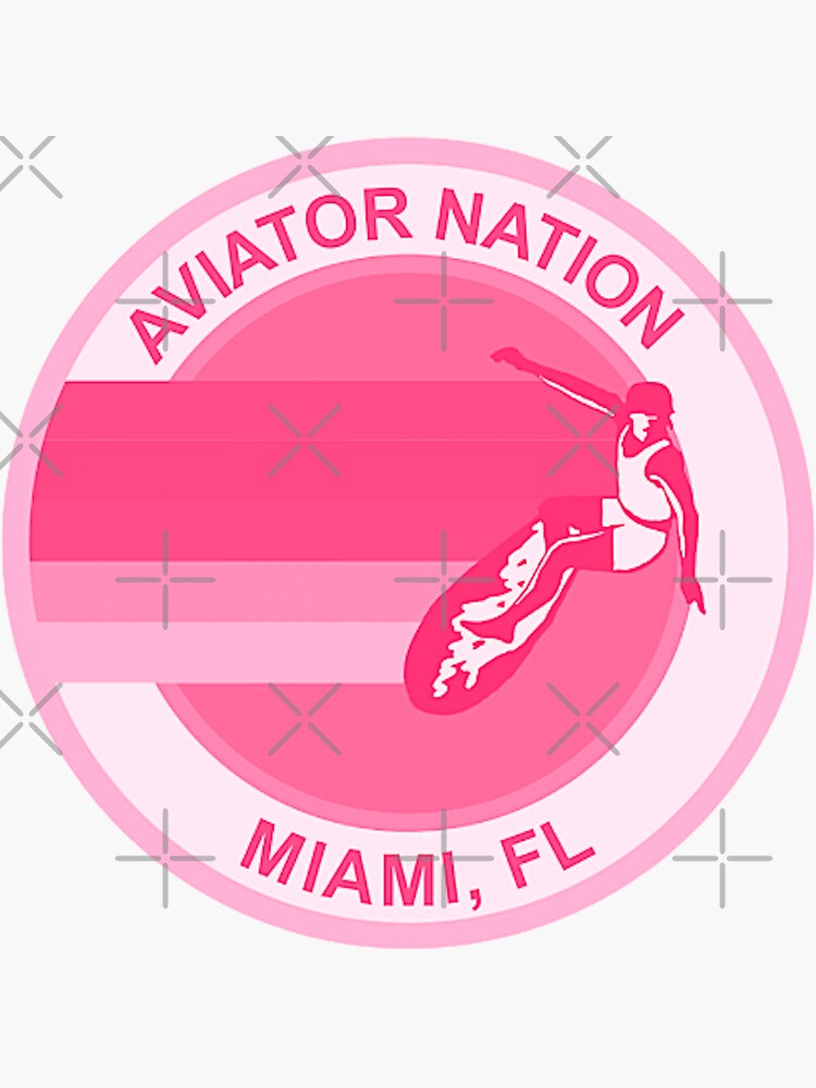 "Preppy pink Aviator Nation " Sticker for Sale by BeauBeauxox | Redbubble