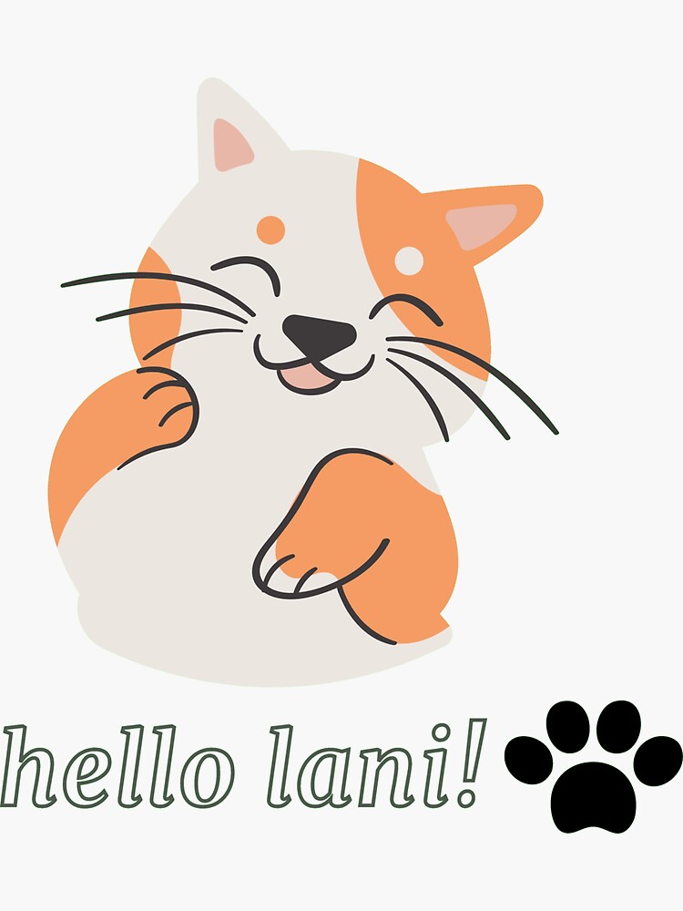 "hello hani" Sticker by Love-and-peace | Redbubble