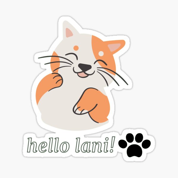 "hello hani" Sticker by Love-and-peace | Redbubble