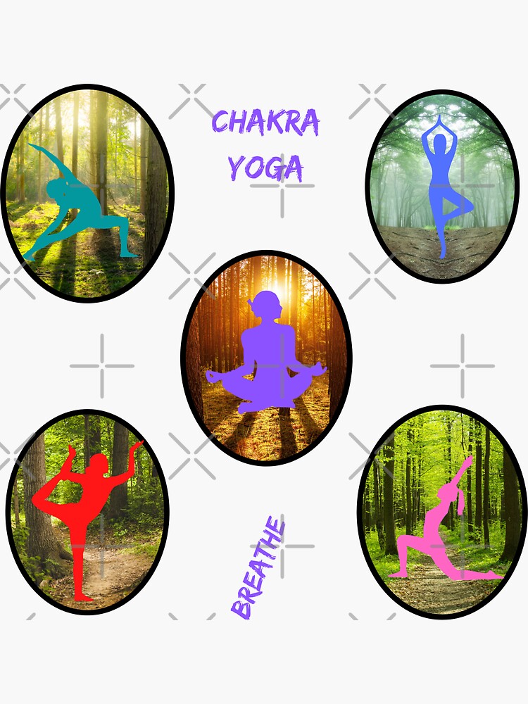 "Chakra Yoga Sticker Pack forest background" Sticker by Goalcoach ...
