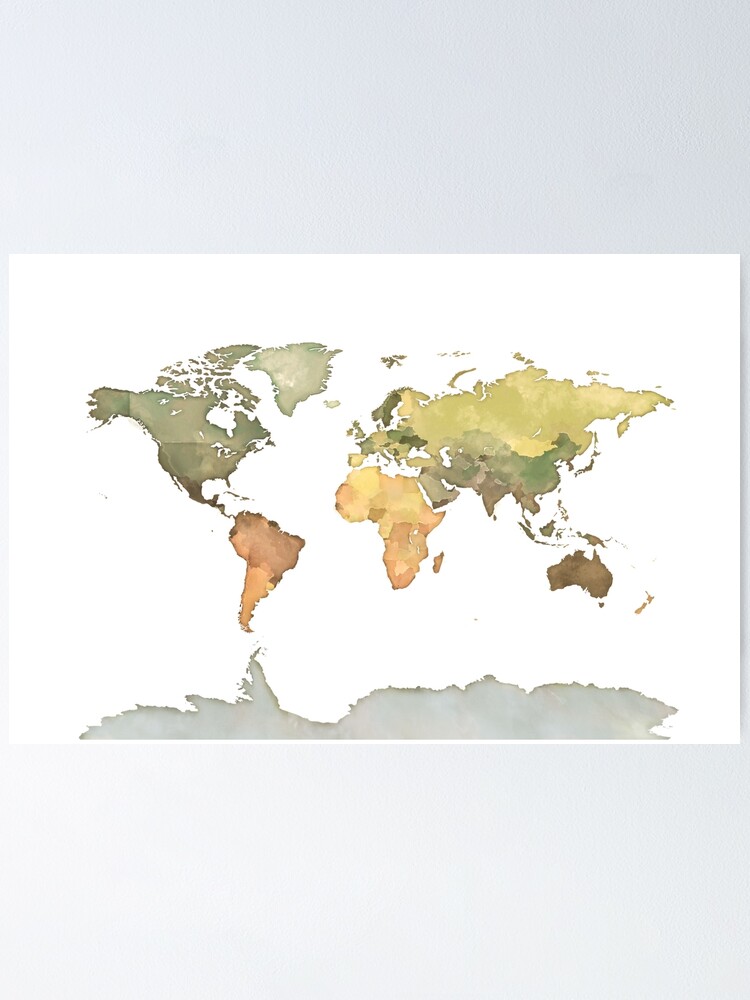"Minimalist Modern World Map " Poster for Sale by Szafranscy Art Studio ...