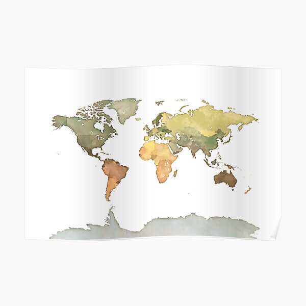 "Minimalist Modern World Map " Poster by SzafranskiArtur | Redbubble