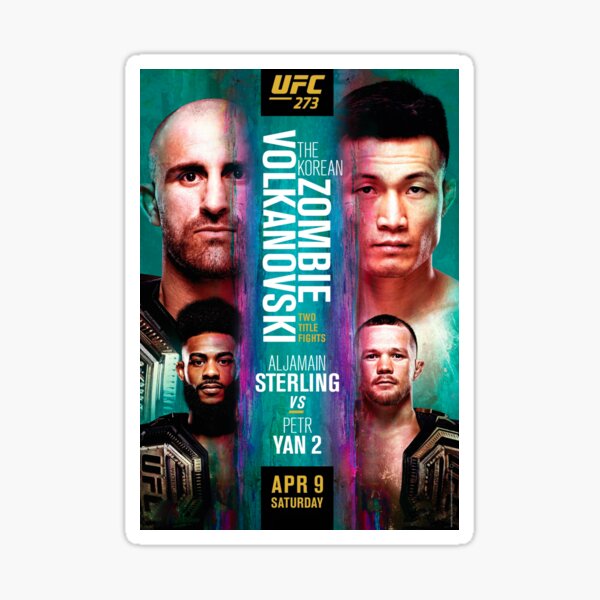 "UFC 273" Sticker for Sale by mattcox123 | Redbubble