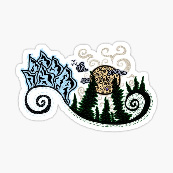 "Dizzy Moon" Sticker by MM92 | Redbubble