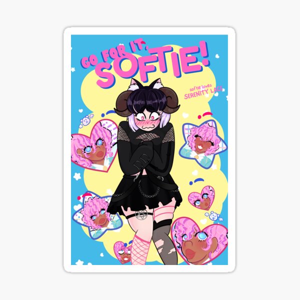 "Go for it, Softie!" Sticker for Sale by softiedesu | Redbubble