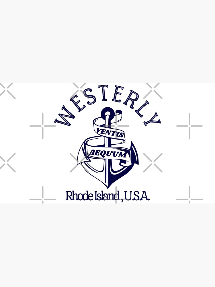 "Retro Anchor Westerly Rhode Island U.S., Navy Text- Vintage-Style ...