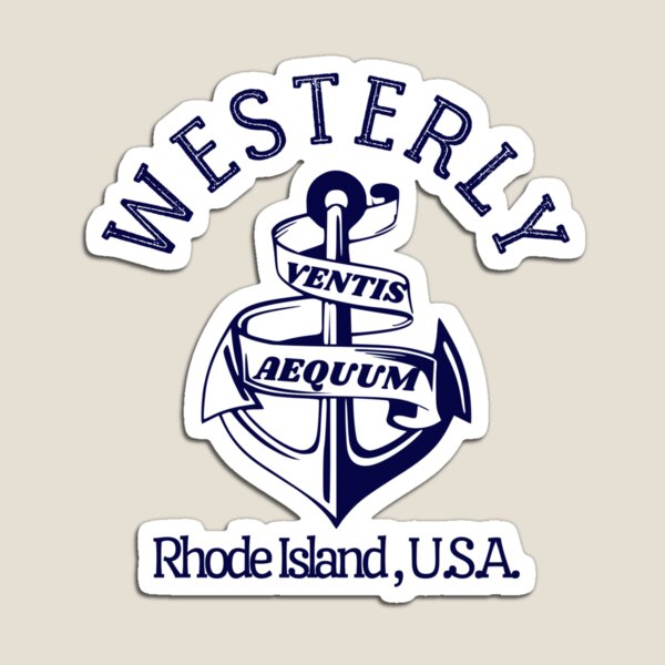 "Retro Anchor Westerly Rhode Island U.S., Navy Text- Vintage-Style ...