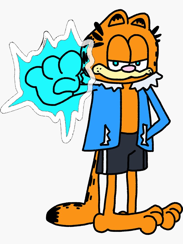 Pegatina «Garfield el gato como Sans Undertale» de Lemon3139 | Redbubble