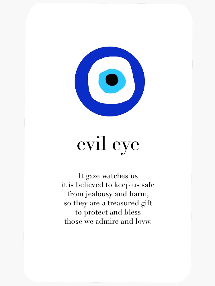 "Evil eye quote" Sticker for Sale by coconutgirl333 | Redbubble