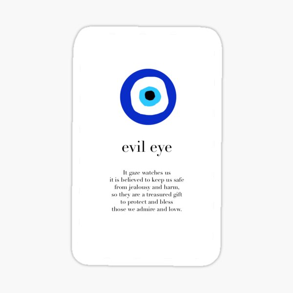 "Evil eye quote" Sticker for Sale by coconutgirl333 | Redbubble