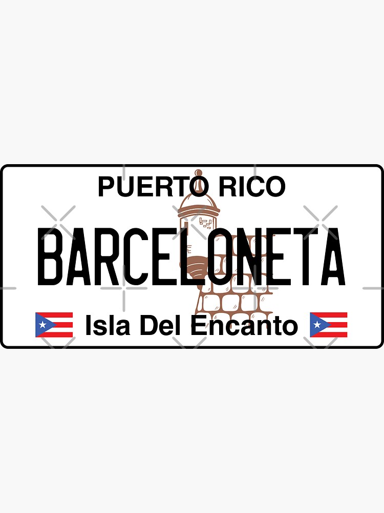 "PR Plate - Barceloneta" Sticker for Sale by snxworld | Redbubble