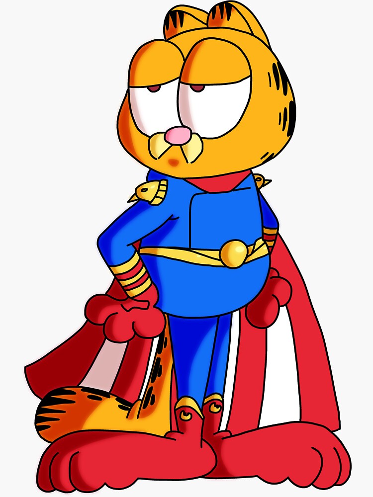 "Garfield the cat: HOMELANDER (The Boys)" Sticker by Lemon3139 | Redbubble