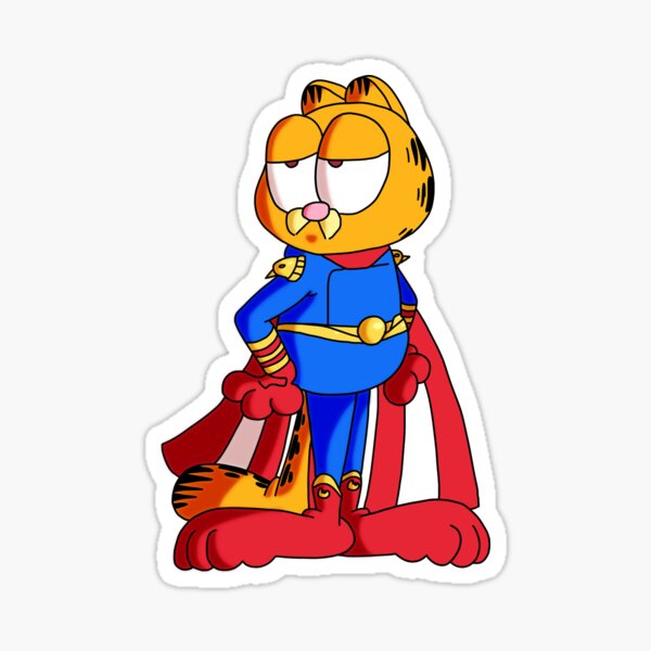 "Garfield the cat: HOMELANDER (The Boys)" Sticker by Lemon3139 | Redbubble