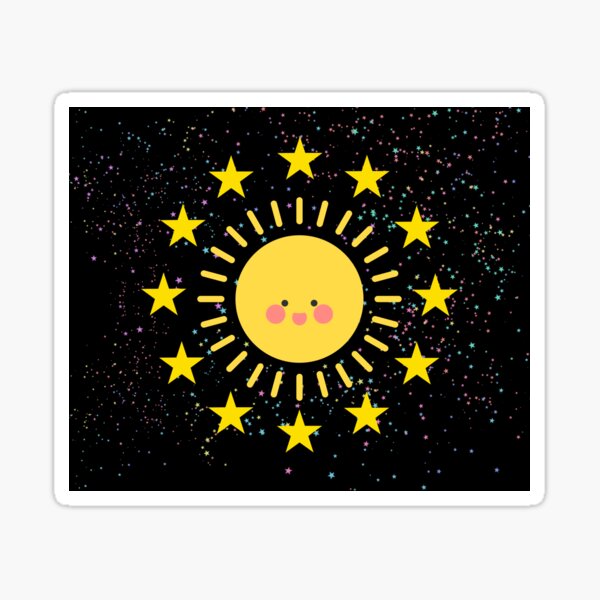 "CUTE SUN AND STAR" Sticker by NeoTexas | Redbubble
