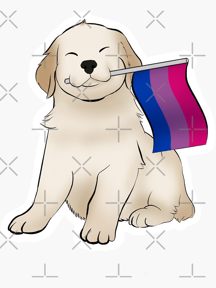 "Bi Pride Dog" Sticker by CreationsbyBinx | Redbubble