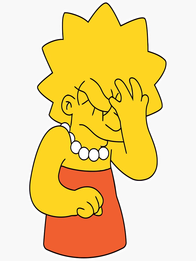 "lisa angry" Sticker for Sale by artSofie | Redbubble