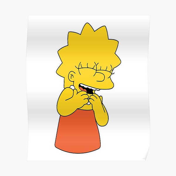 "lisa laugh" Poster for Sale by artSofie | Redbubble