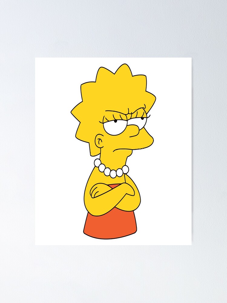 "lisa angry" Poster for Sale by artSofie | Redbubble