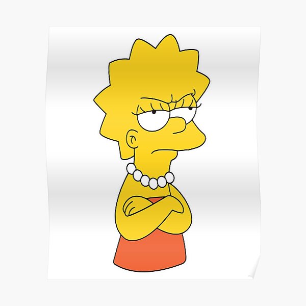 "lisa angry" Poster for Sale by artSofie | Redbubble