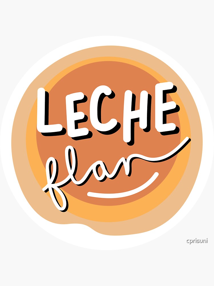 "Leche Flan" Sticker by cprisuni | Redbubble