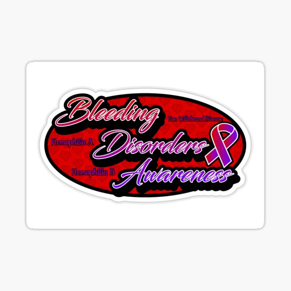 "Bleeding Disorders Awareness graphic" Sticker by BDASHOP | Redbubble