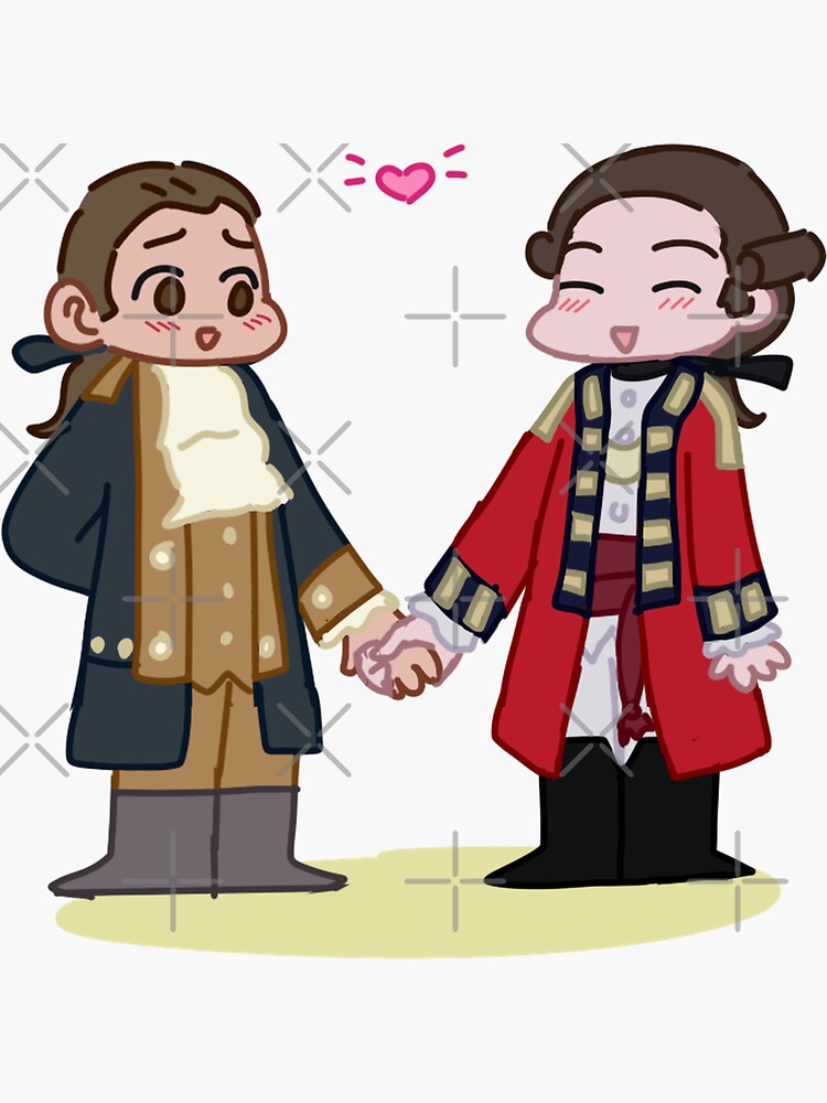 "Ghosts CBS - Isaac and Nigel" Sticker by Quixilvrr | Redbubble