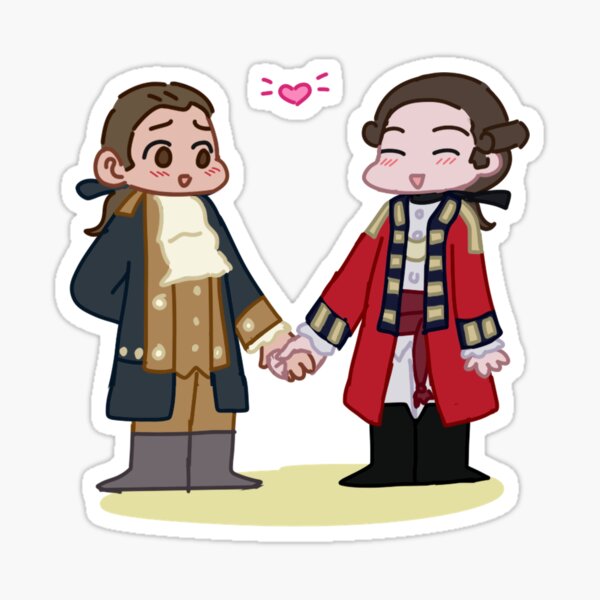 "Ghosts CBS - Isaac and Nigel" Sticker by Quixilvrr | Redbubble