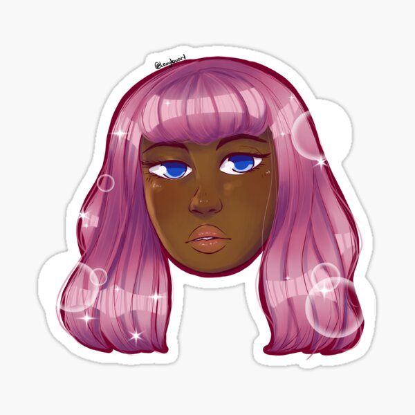 "Pretty Girl Sticker" Sticker for Sale by Lexy-arts | Redbubble