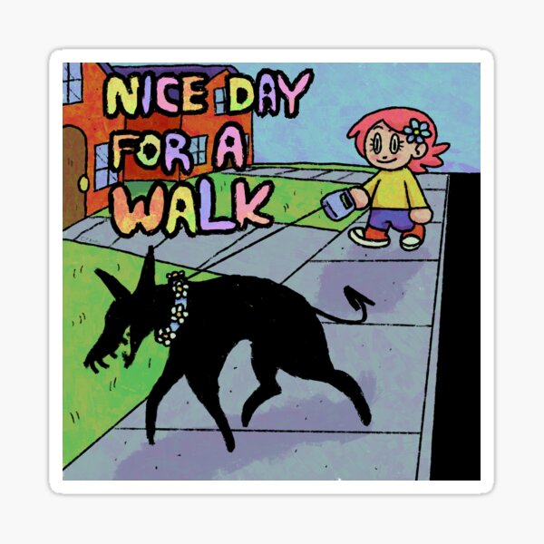 "Nice Day For A Walk" Sticker by cskips | Redbubble