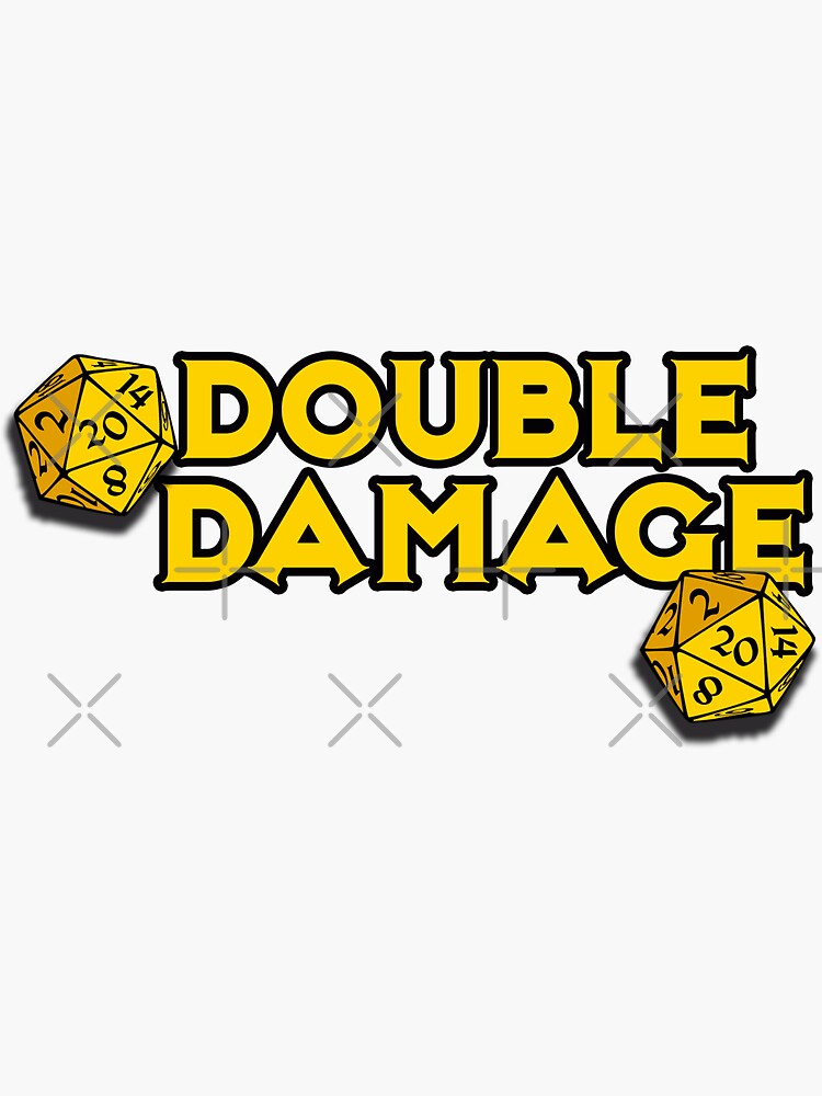 "Double Damage!" Sticker by Primiani | Redbubble