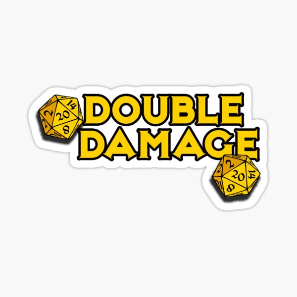 "Double Damage!" Sticker by Primiani | Redbubble