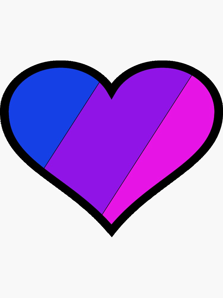 "Bi Pride Heart" Sticker for Sale by RJEzrilou | Redbubble