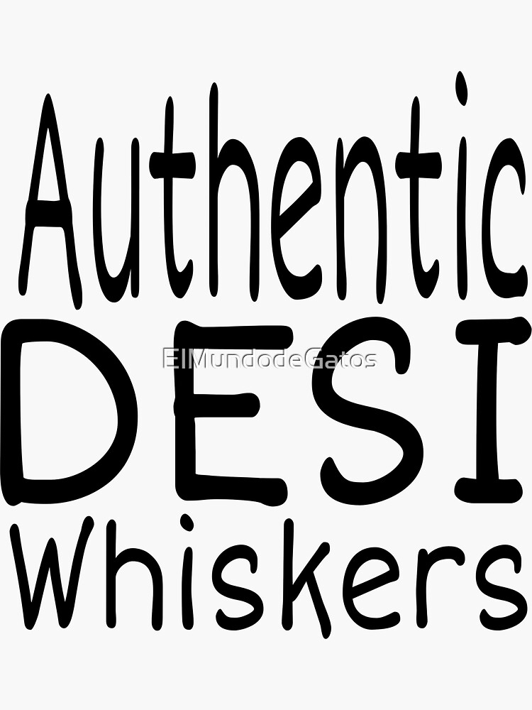 "Desi cat, Funny desi cat, Desi meow, Authentic desi cat girl" Sticker ...