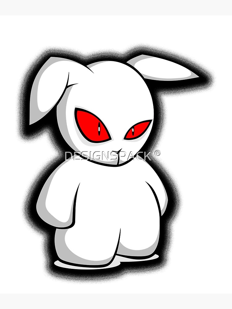 "Funny Angry Bunny, Cool Design Great Gift For Lovers Bunny" Poster for ...