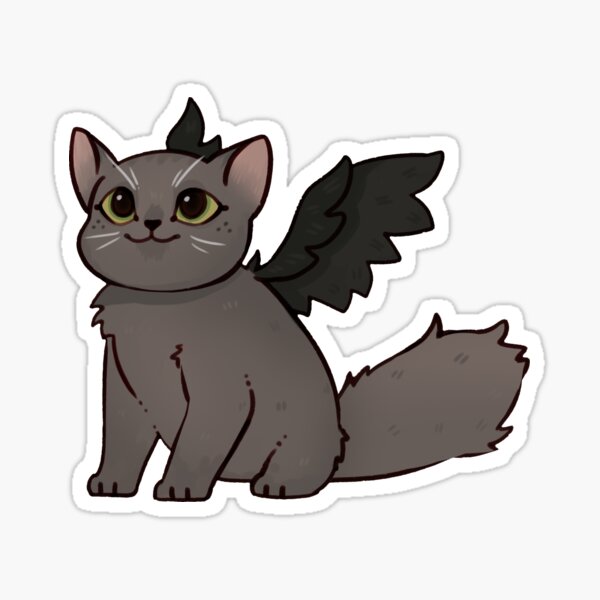 "Raven Cat" Sticker by Caerunyx | Redbubble
