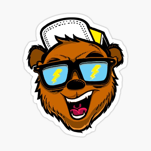 "Cool Bear" Sticker by Lojpa | Redbubble