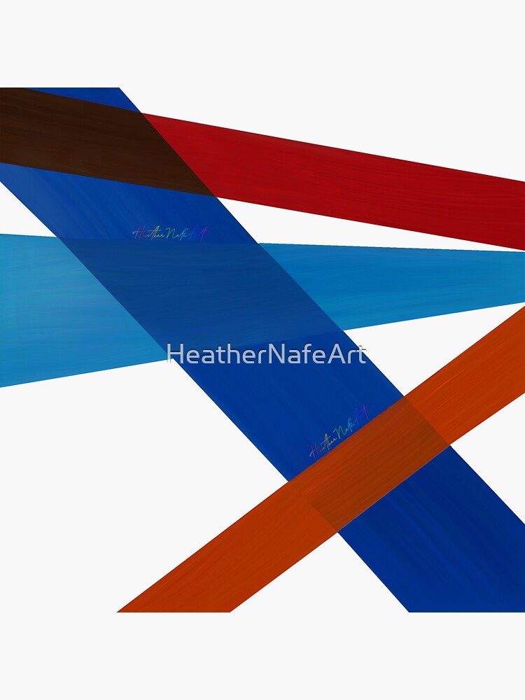 "Color Theory Transparency Diagonal by Heather Nafe Art" Sticker for ...