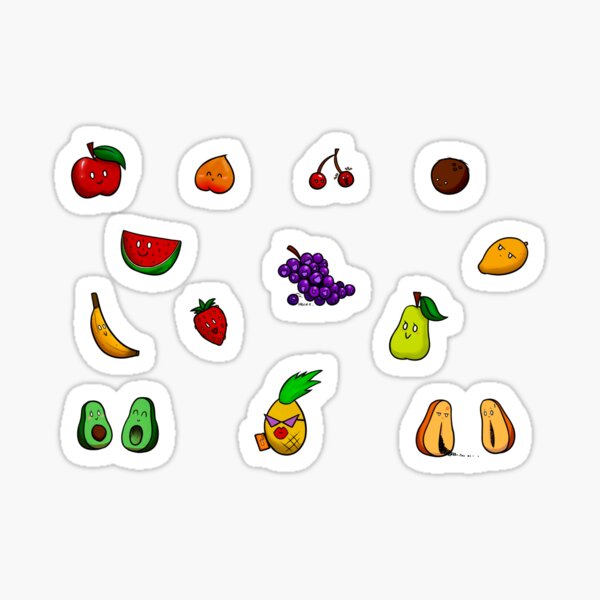 "Silly fruits Stickers" Sticker by ACLullaby | Redbubble
