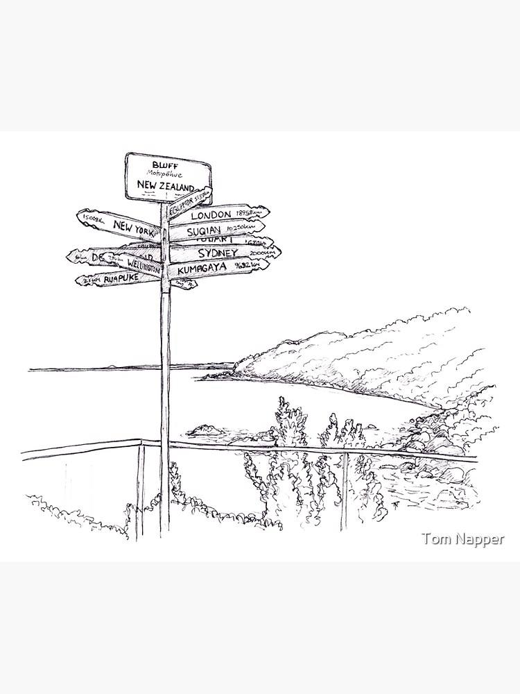 "Sterling Point - Bluff - Drawing" Sticker by tomnapper | Redbubble