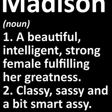 "MADISON Definition Personalized Name Funny Christmas Gift" Sticker for ...