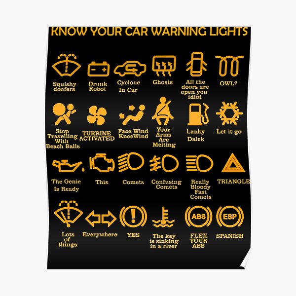 "Car warning lights, very funny, original, driver gift Essential ...