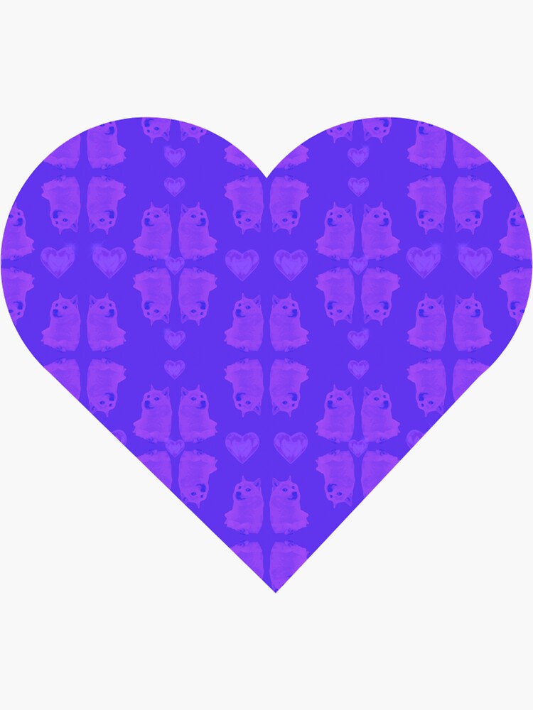 "Purple Doge Flower Pattern" Sticker by StellaKingD | Redbubble