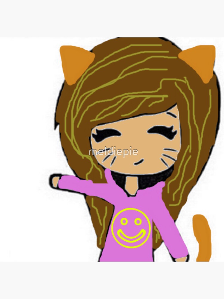 "Kitty Kat Girl" Sticker for Sale by meldiepie | Redbubble