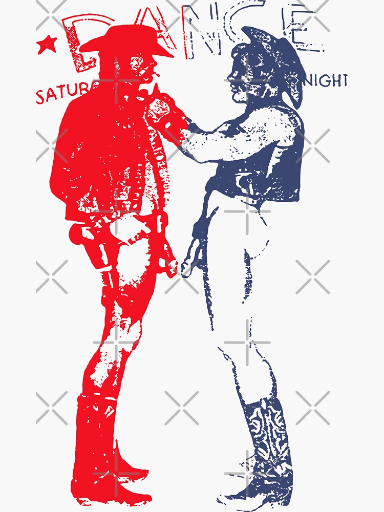 "Cowboys Dance Couple Duet" Sticker by WiyonoStoreArt | Redbubble