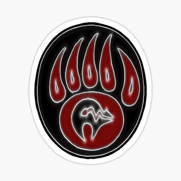 "Red Spirit Bear" Sticker by aaanativearts | Redbubble