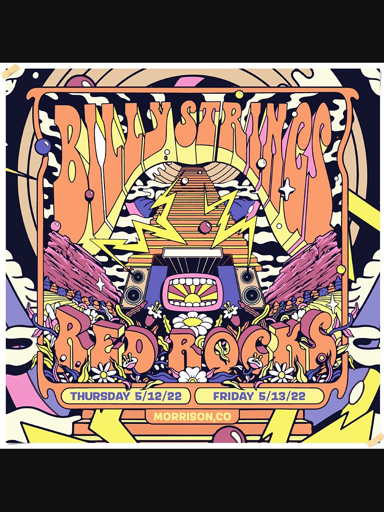 "billy strings red rocks 2022" T-shirt for Sale by ranarani22 ...