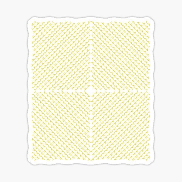 "Yellow Arrows aligned Inward" Sticker by MYM045 | Redbubble