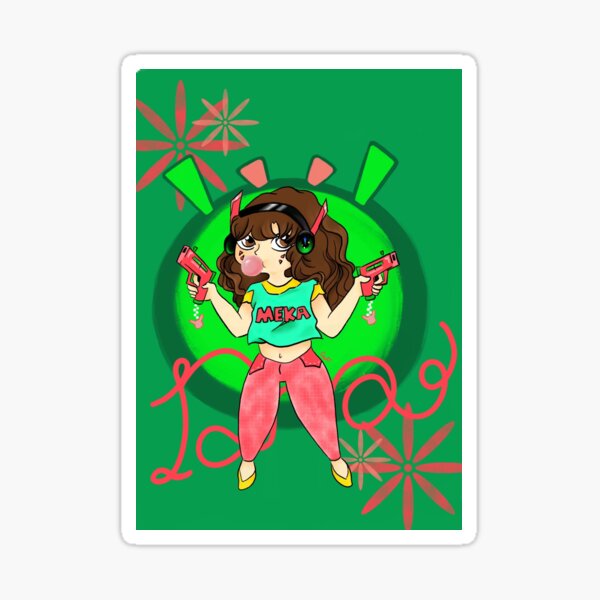 "Dashing D.Va" Sticker by HoekageGoods | Redbubble