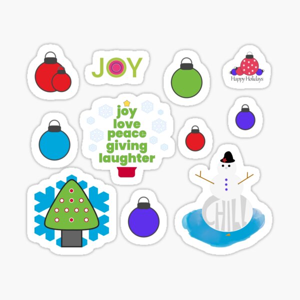 "Christmas Assortment Sticker Sheet (And Separate Magnet Sheet ...